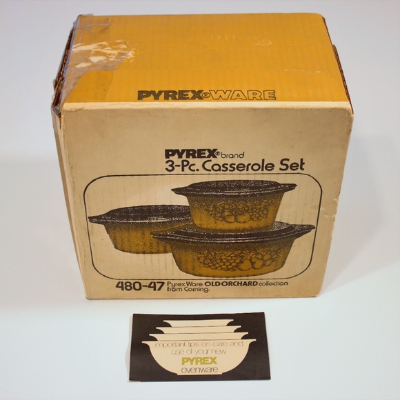 Pyrex | Kitchen | Vintage Pyrex Set Of 3 Casseroles New In Box | Poshmark